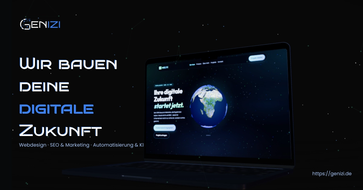 Webagentur Bayern · Webdesign + KI-Integration ab 89 € | Genizi